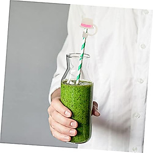 ABOOFAN 18 Pcs Straw Cap Straw Covers Straw Decors Silicone Straw Straws for Tumblers Straw Hole Cover Drinking Straw Cover Reusable Straw Tips Covers Straw End Plugs Glass Straight 8mm