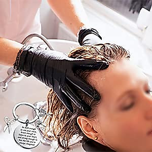 AKTAP Hair Stylist Gift Hairdresser Keychain Inspirational Hairstyliest Jewelry Cosmetology Graduation Gift Be Bold Enough to Use Your Voice (Hairdresser Keychain)