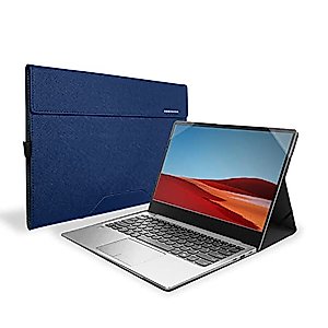 Honeymoon Protective Case Cover Compatible with Dell Latitude 3410/3420 14 Inch[Not fit Dell Latitude 3450/3460/3470/3480/3490],PU Leather Folio Protective Hard Shell Case Accessories,S011-Blue