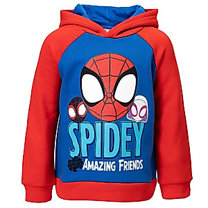 Marvel Spidey and His Amazing Friends Little Boys Fleece Hoodie Pants Set Red/Blue 7-8