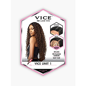 Sensationnel Vice Synthetic HD Lace Front Wig - VICE UNIT 1 (1B Off Black)