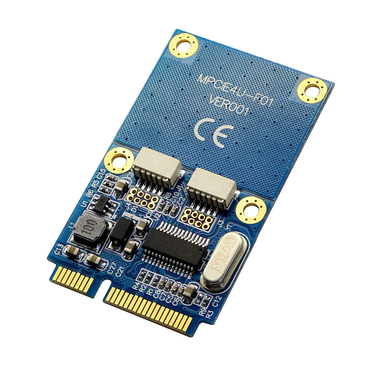 Mini PCI-E to Dual 5 Pin 2 Prots USB Adapter,Mini PCI Express to 5 Pin 2 Port Female USB2.0 Converter Card Expansion Card for USB Wireless Mouse Receiver,USB Bluetooth Adapter USB WiFi Adapter Etc.