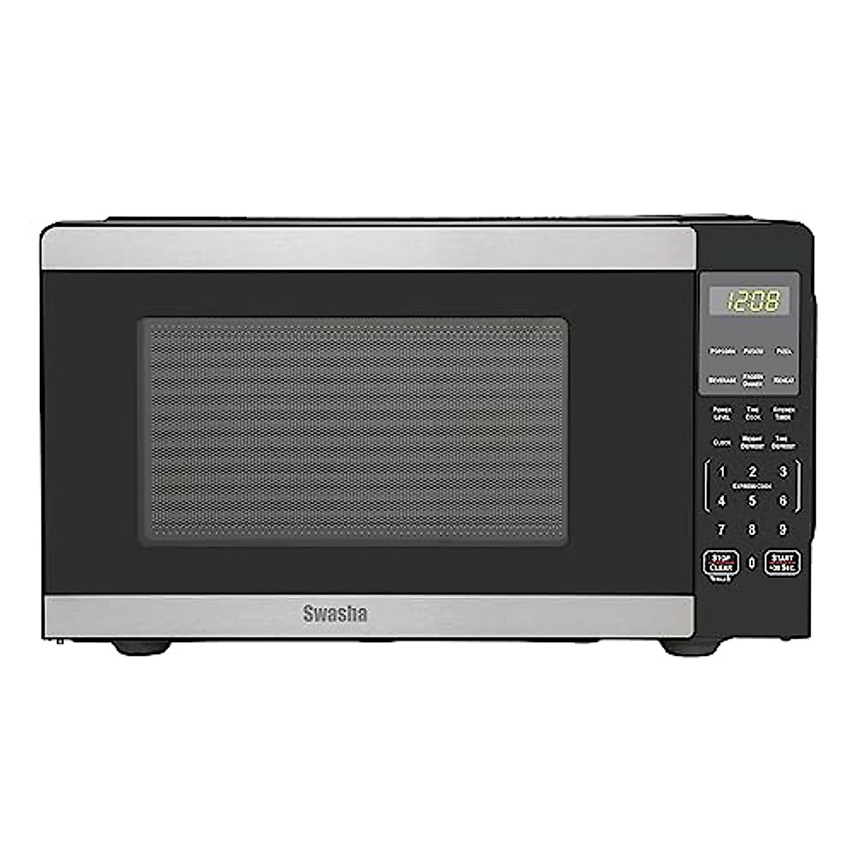 Countertop Microwave Oven, 0.9 cu. ft. Digital Microwave Oven with Turntable Push-Button Door, Child Safety Lock, Stainless Steel Microwave Oven,900 Watts