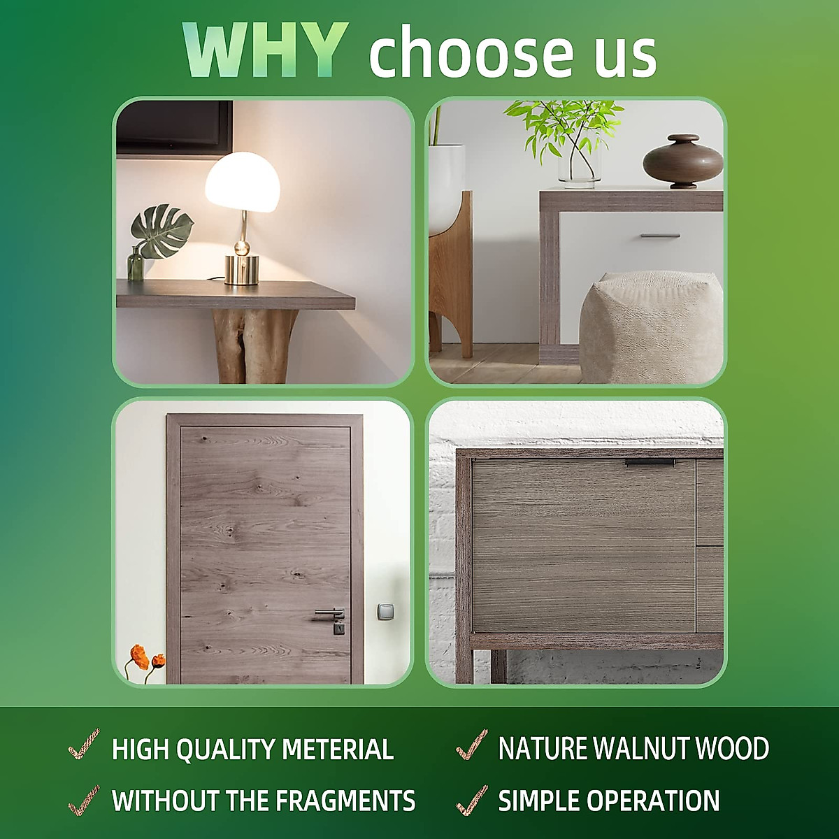 ZYJT Walnut Edge Banding, 1 inch x 50ft roll of Veneer Edge Banding, Pre-glued Flexible Real Wood Tape Banding for Cabinet Repair Furniture Restoration