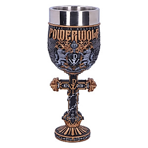 Nemesis Now Powerwolf Metal is Religion Rock Band Goblet, Resin, Black, Officially Licensed Powerwolf Merchandise, Cast in The Finest Resin, Expertly Hand-Painted