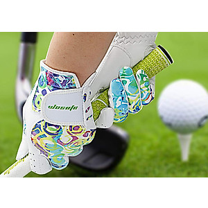 wosofe Golf Gloves for Women Ladies Girls Soft Leather Accessories Breathable for Non Slip 1 Pair