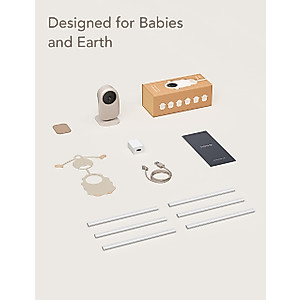 nooie Baby Monitor with Crying Detection, Camera and Audio 1080P Night Vision Motion and Sound Detection 2.4G WiFi Home Security Camera for Baby Nanny Elderly and Pet Monitoring, Works with Alexa