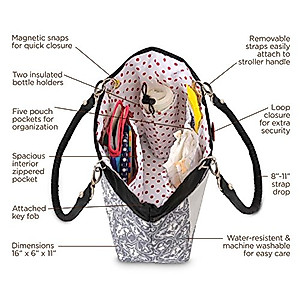 2 Red Hens Rooster Diaper Bag, Owl Dots