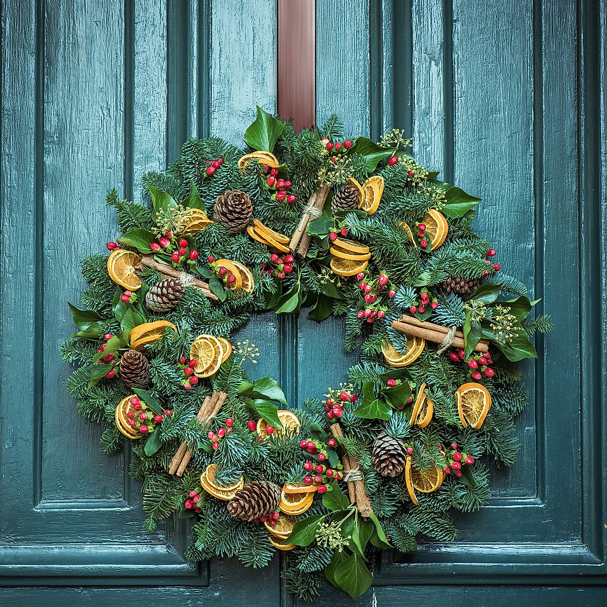 Myfolrena Wreath Hanger Adjustable Door Hanger Wreath Hanger for Front Door 15-24inch,Over The Door Wreath Hanger, Hold Up 20lb (Nickle-2 Pack)