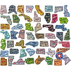 U.S. Premium State Map Magnet Set by Classic Magnets, 51-Piece Set, Collectible Souvenirs Made in The USA