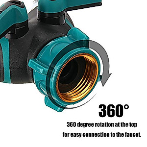 Solimeta 2 Way Water Splitter Heavy Duty, Water Faucet Splitter, Hose Bib, Garden Hose Splitter, Garden Hose Connector