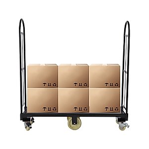 DNYSYSJ U-Boat Cart, 2000LBS Capacity U-Boat Platform Truck Dolly, U-Boat Truck Steel with Removable Handles for Warehouses, Storage Rooms 60.5 * 15.7 * 52.2in USA Stock