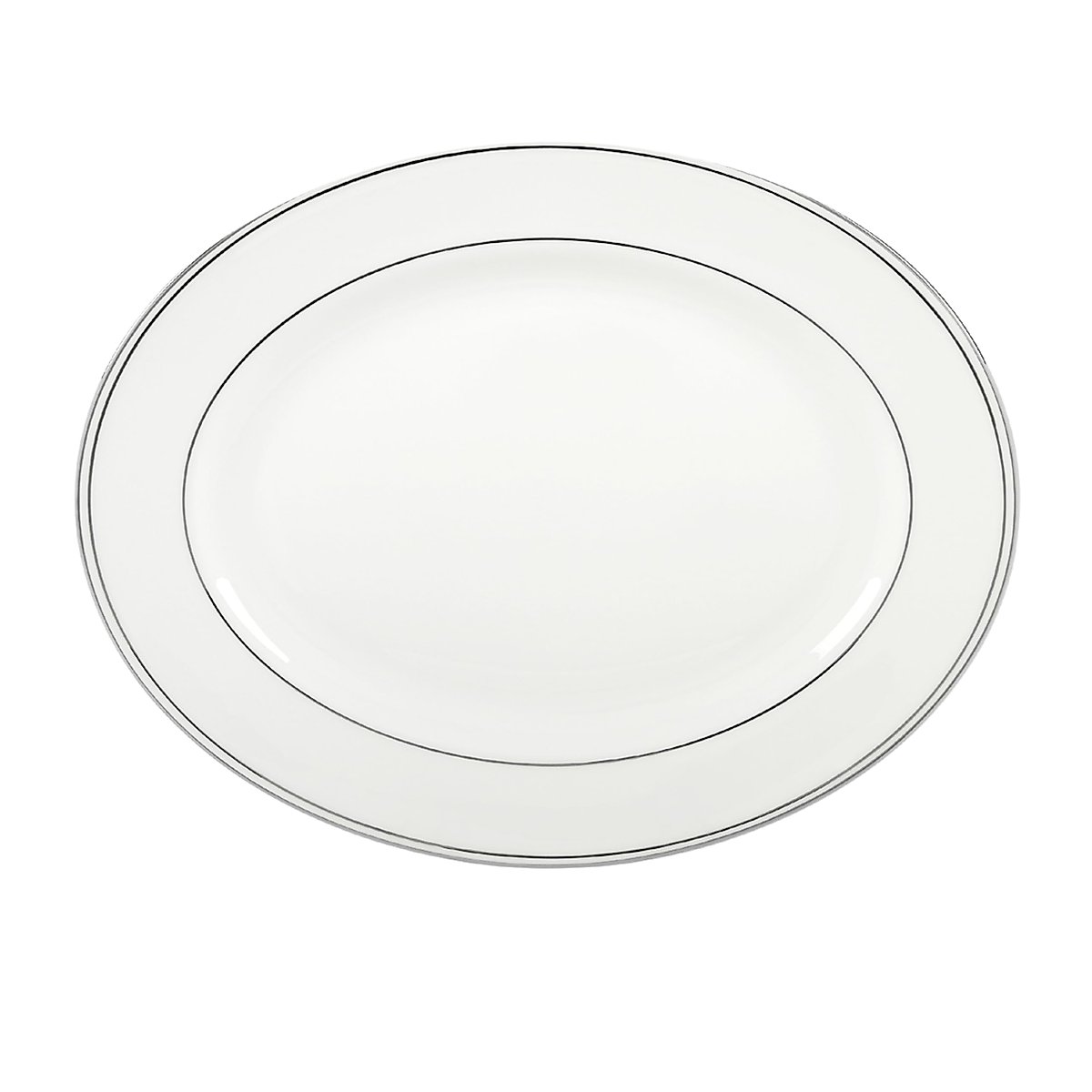 Lenox Federal Platinum Bone China Oval Platter, 13-in -, White