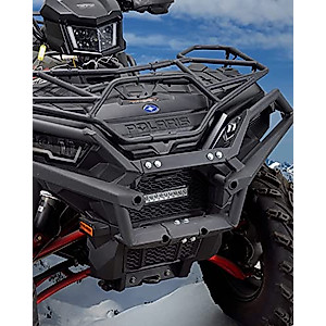 ATV Sportsman Front Mesh Grill With Light, A & UTV PRO Black Grille with LED Light Bar for 2017-2022 Polaris Sportsman XP 1000 SP 850 Accessories