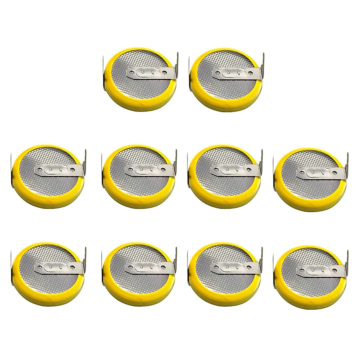 EEMB 10PACK Tabbed CR2032 Lithium Battery with Solder Tabs 3V Lithium Battery 2032 Coin Cell Lithium Batteries for Sensor Radio Gameboy Color Game Replacement Battery