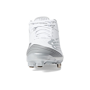 New Balance Women's Fuse V3 Metal Pitch Softball Shoe, White/White, 7