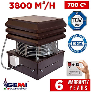 Chimney Fan Fireplace Exhaust Fan Flue Fan Chimney Draft Inducer Chimney Exhaust Fan For Fireplace Professional Model 110 V Barbecue BBQ Gemi Elettronica