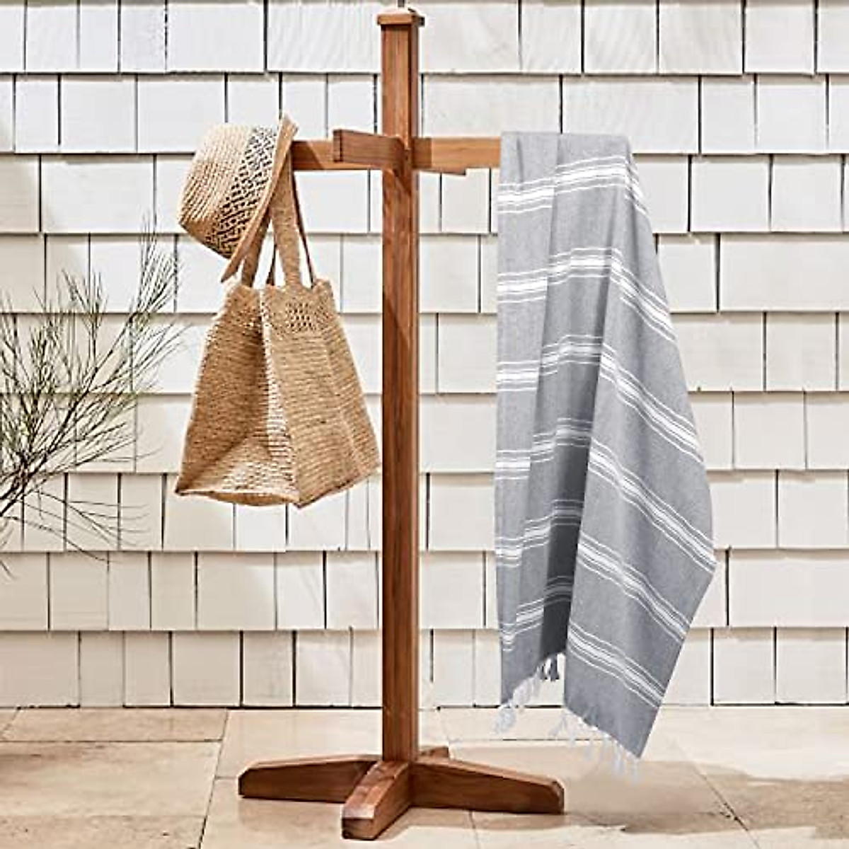 Belizzi Home Peshtemal Turkish Towel 100% Cotton Chevron Beach Towels Oversized 36x71 Set of 6, Beach Towels for Adults, Soft Durable Absorbent Extra Large Bath Sheet Hammam Towel - Charcoal Grey
