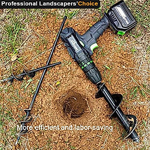 GeSoon 12"x3.2" Strong Auger Spiral Drill Bit for Planting, Garden Drill Planter Post Hole Digger, Used to Dirt/Hard Soil/Clay for 3/8" Hex Driver Drill