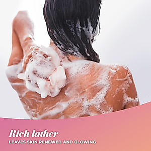 Caress Body Wash for Women, Tahitian Pomegranate & Coconut Milk, Exfoliating Shower Gel for Renewed, Glowing Skin, 20 fl oz, 4 Pack