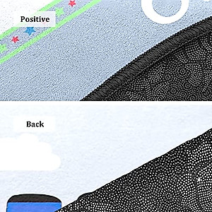 Transport Vehical Train Personalized Polyester Fiber Non-Slip Home Decor Carpets,Custom Area Rug Carpet Floor Mat for Bedroom Living Room Home Playroom Size 5.2'x7.5'