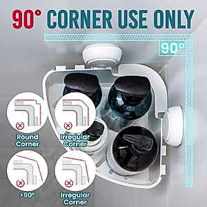 TAILI Corner Shower Caddy Suction Cups Heavy Duty 2 Pack, Small Bathroom Shower Shelf Storage Wall Mounted shower Organizer for Shampoo,Conditioner,Plastic shower Basket, Drill-Free Removable