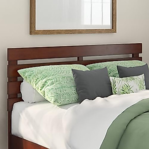 AFI, Oxford Queen Headboard with Attachable USB Charger, Walnut