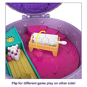 Polly Pocket Dolls & Accessories, Compact Playset with 2 Micro Dolls, 15 Toy Pieces & 1 Fashion Piece, Double Play Skating