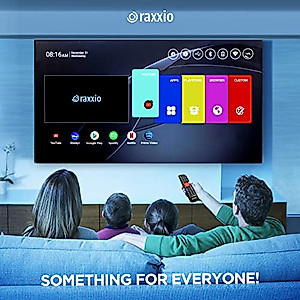Raxxio Android TV Box - RAX2100 Android 9.0, Ultra HD 4K 75fps, 4 GB RAM, 64 GB ROM, WiFi 2.4G + 5G, USB 3.0, and Bluetooth 4.1 Enabled Smart Android Box with HDMI Cable and Bluetooth Remote Control