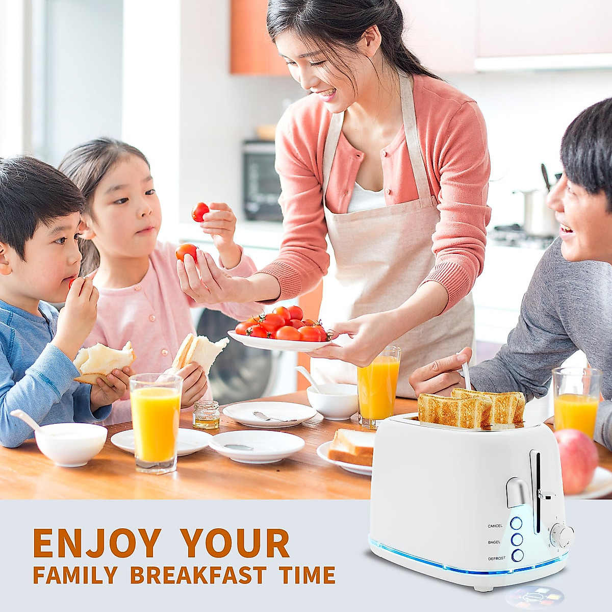 AAYUJUP Toaster 2 Slice Electric：Retro toaster Smart White toaster small toaster oven