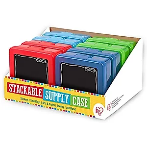 IRIS USA MCC-130 Kids BOY DISPLY 8PC Set 1PK [ECOM] IRIS Small Modular Supply Case, 8 Pack, Assorted Colors, Dark