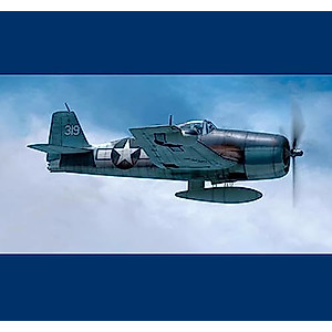FMOCHANGMDP Fighter 3D Puzzles Plastic Model Kits, 1/48 Scale US F4U-5N Corsair Fighter Model, Adult Toys and Gift, 8.5 x 10.3Inchs
