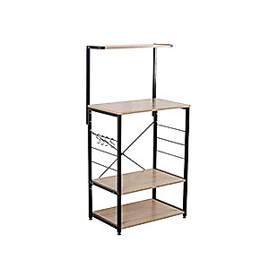 Uniware Professional Wooden Kitchen Shelf/Baker Rack 4 Tier Shelves (23.62" L x 15.75" W x 48.43" H)