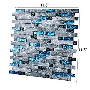 Art3d Decorative Tile for Kitchen Backsplash or Bathroom Backsplash (5 Pack)
