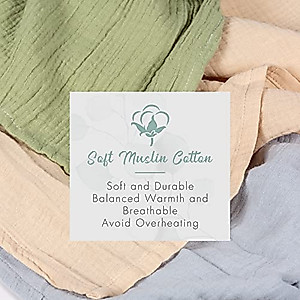 Muslin Changing Pad Cover Unisex, Solid Color Muslin Baby Changing Mats for Boys & Girls, 100% Cotton 3-Pack Breathable and Skin-Friendly Changing Table Covers, Large