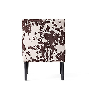 Christopher Knight Home Kassi Fabric Accent Chairs, 2-Pcs Set, Milk Cow