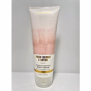 Bath and Body Works Fresh Coconut and Cotton Ultimate Hydration Body Cream 8 Ounce Full Size