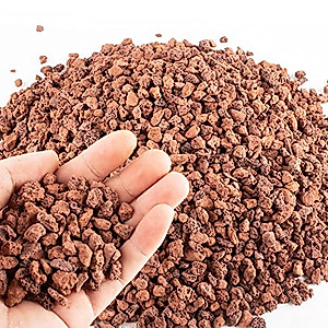 1.5 Lb Red Lava Rocks for Plants Decorative Landscaping 1/2" Lava Rock Granules Top Dressing for Cacti, Succulents Bonsai Plants for Release Excess Water to Prevents Root Rot