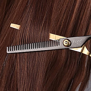Hair Scissors Barber Shears Set, Fcysy Professional Hair Cutting Scissors Kit, Haircut Scissors Thinning Shears for Haircutting, Hairdresser Trimming Scissors Tools Hair Supplies for Men Women Pet