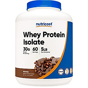 Nutricost Whey Protein Isolate (Mocha) 5LBS - Gluten Free & Non-GMO