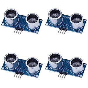 CUQI Ultrasonic Module Distance Measuring Sensor Module Kit, Transmitter and Receiver Module Compatible with DIY Robot Car/Raspberry Pi 4B, 3B+, 3B (4PCS)…