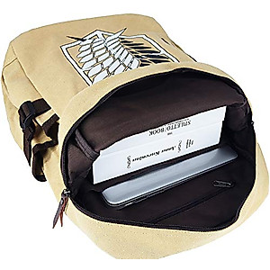 Roffatide Anime Attack On Titan Backpack Wings of Freedom Knapsack Canvas Backpack Printed Flap Bookbag