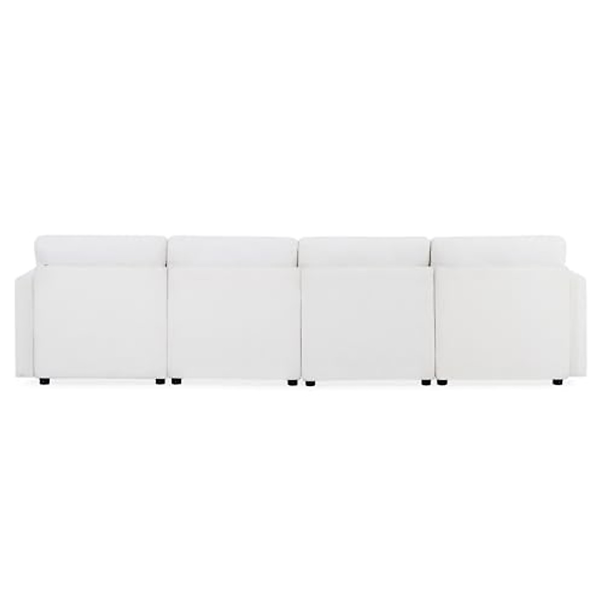FANYE Oversized Chenille Upholstered Modular Storage Sectional Sofa Couch W/2 Movable Ottomans & Cupholders, U-Shaped Free Combined Sofa&Couch Convertible Sleeper Sofabed for Living Room