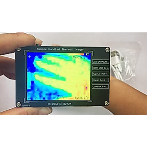 MLX90640 Infrared Thermal Imager Portable Infrared Thermal Sensor High Accuracy Non-Contact Measurement Camera Temperature Detection Tester with Chargable Battery
