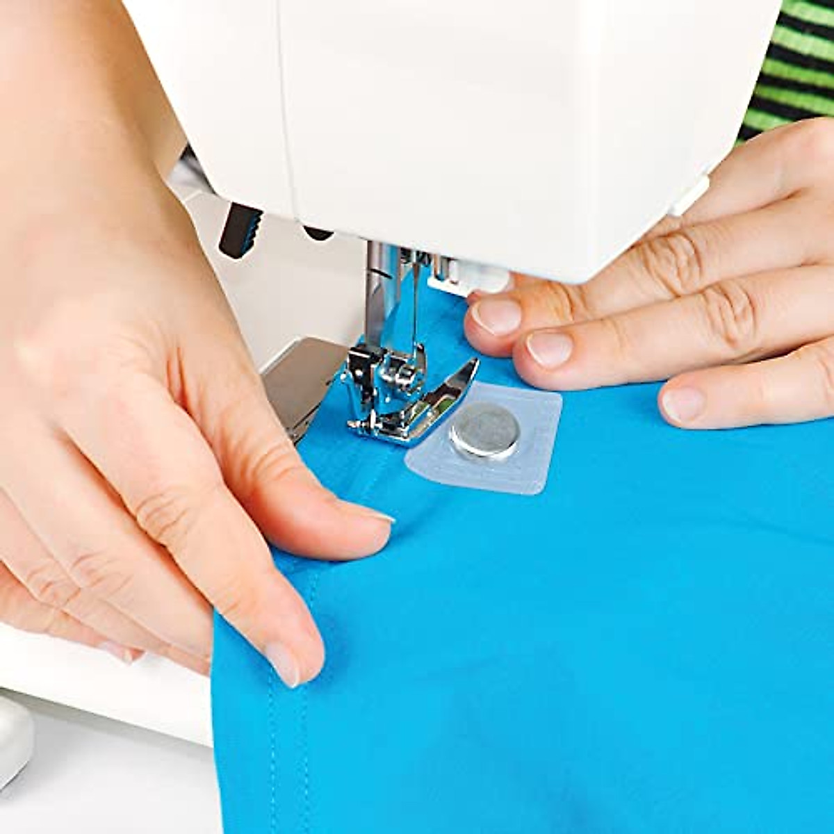 Hysagtek 20 Pairs Hidden Magnetic Snap 15mm 20mm Invisible Sew Magnetic Purse Closure Fastener Hidden Magnet Fastener for Handbag Clothing DIY Craft Sewing, 2 Sizes