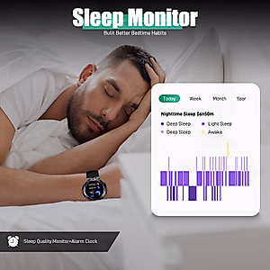 Smart Watch for Men (Call Receive/Dial) Rugged Military Tactical Smartwatch 1.32" HD Outdoor Sports Smartwatch Fitness Tracker Watch with Heart Rate Blood Pressure Sleep Monitor for Android iOS