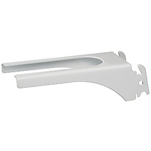 Wall Control 1-1/4in Handle Bracket Slotted Metal Pegboard Hook Pegboard and Slotted Tool Board - White