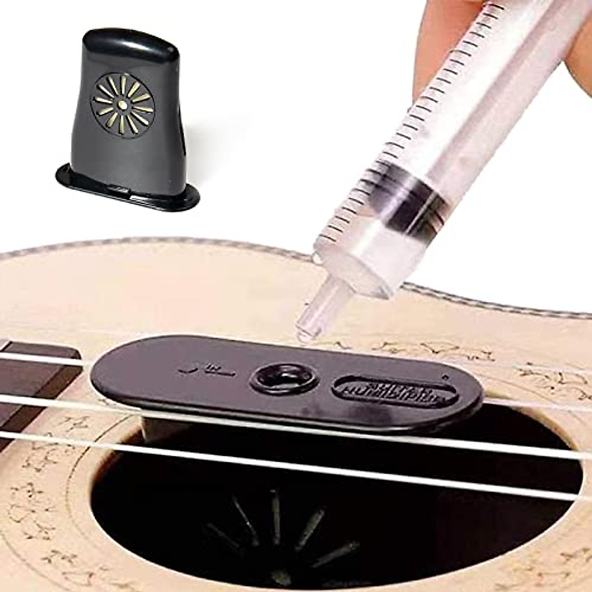 Cheerock 4Pcs Guitar Soundhole Humidifier Silent Running Guitar Maintenance Tool for Acoustic Guitar