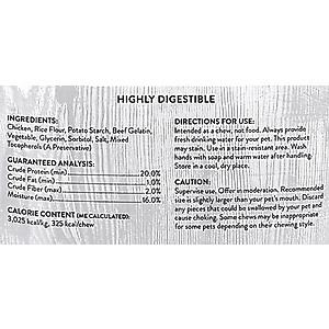 AccessiPets Dog Chews Bundles for Large Dogs, 7 Inch Rawhide Free Alternative Retriever Rolls Bundle with 1 Dog Waste Roll, Long-Lasting Dental Treats (Chicken, 5 Count)