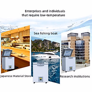 HNRUIDACN -86 ° C 28L (Adjustable from -40 to -86 ° C) Ultra Low temperature Small Commercial Freezer Horizontal Freezer Laboratory Low Temperature Refrigerator